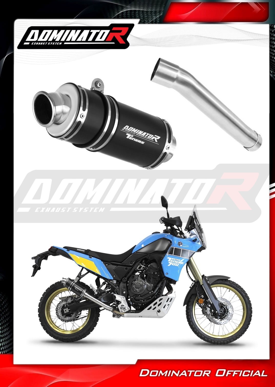 Yamaha Tenere 700 2021 - 2024 Silenciador Escape GP1 NEGRO + dB killer ...